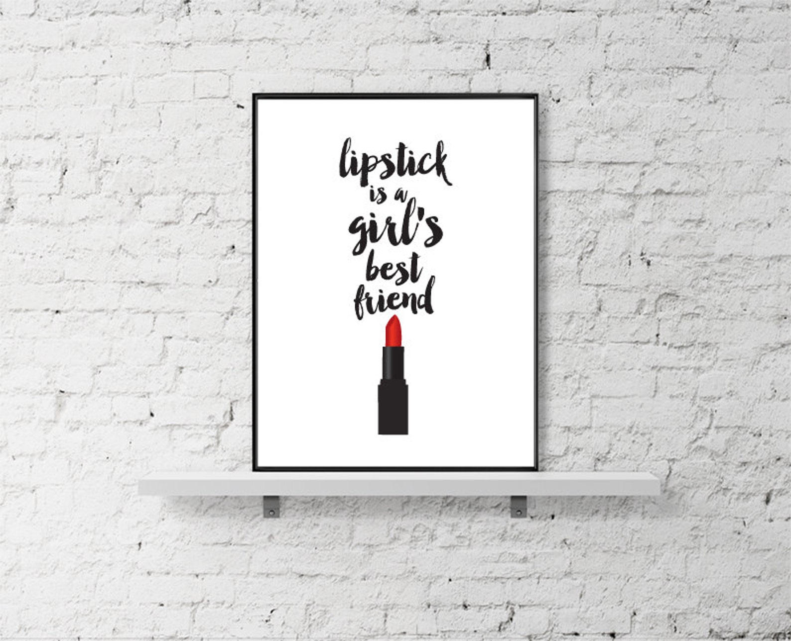 Lipstick Print, Makeup Print, Beauty Print, Wall Decor Makeup Printable ...
