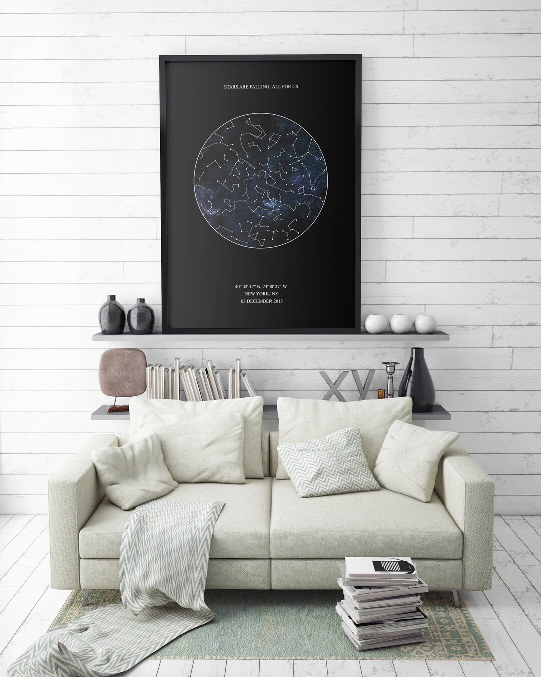 Star Chart - Star Map - Constellation Map - Custom Star Map - Sky Map ...