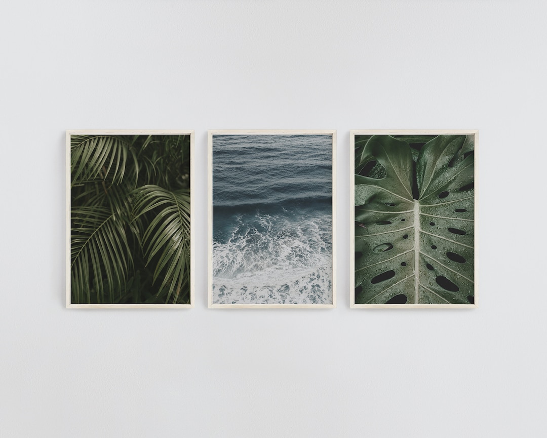 Tropical Wall Art - Set of 3 Wall Art - Coastal Wall Art - Wall Decor ...