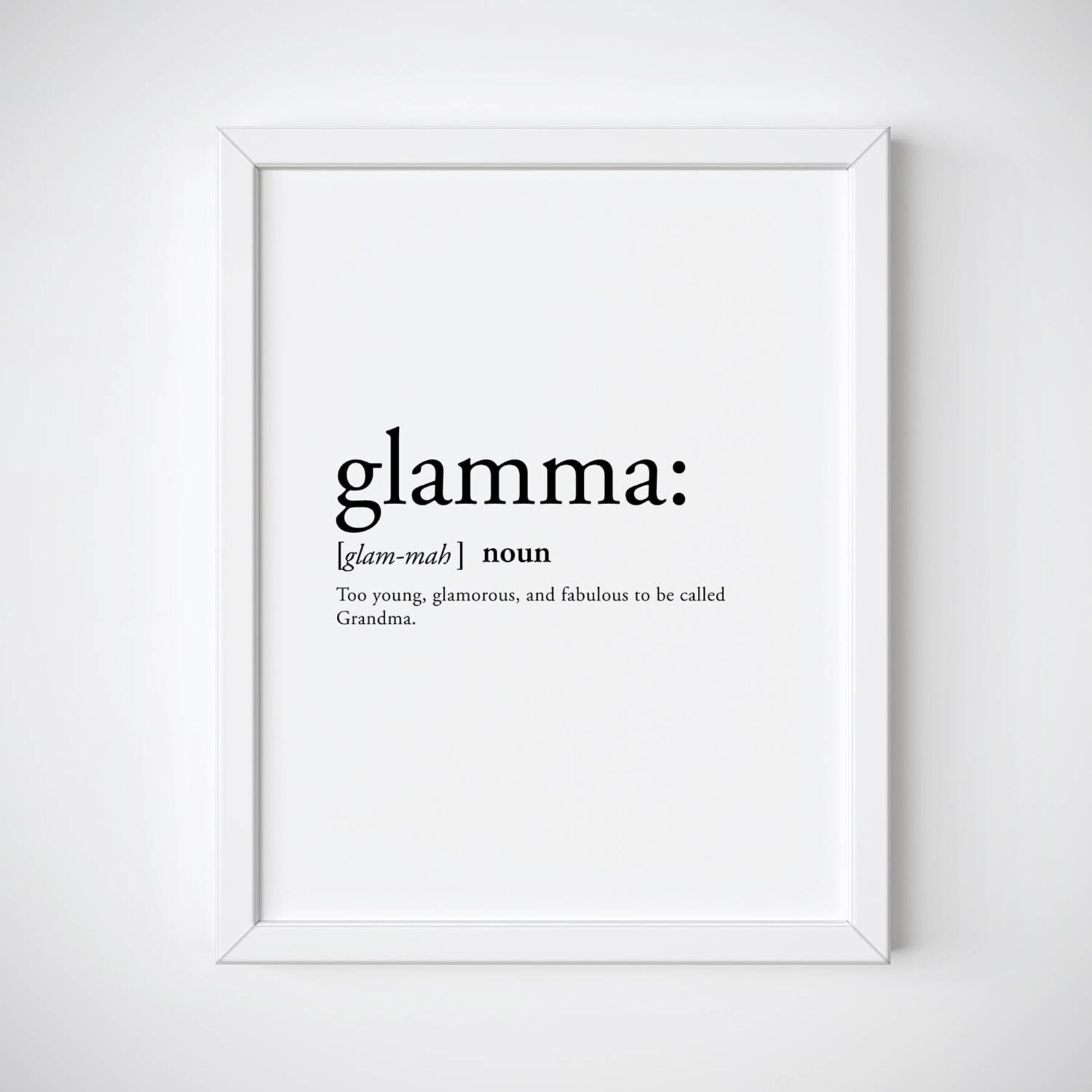 Glamma Print - Grandmother Definition Print - Dictionary Print - Funny ...