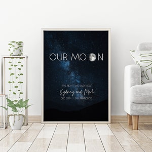 Custom Moon Phase - Moon Phase Print - Personalized Gift - Moon Phase ...