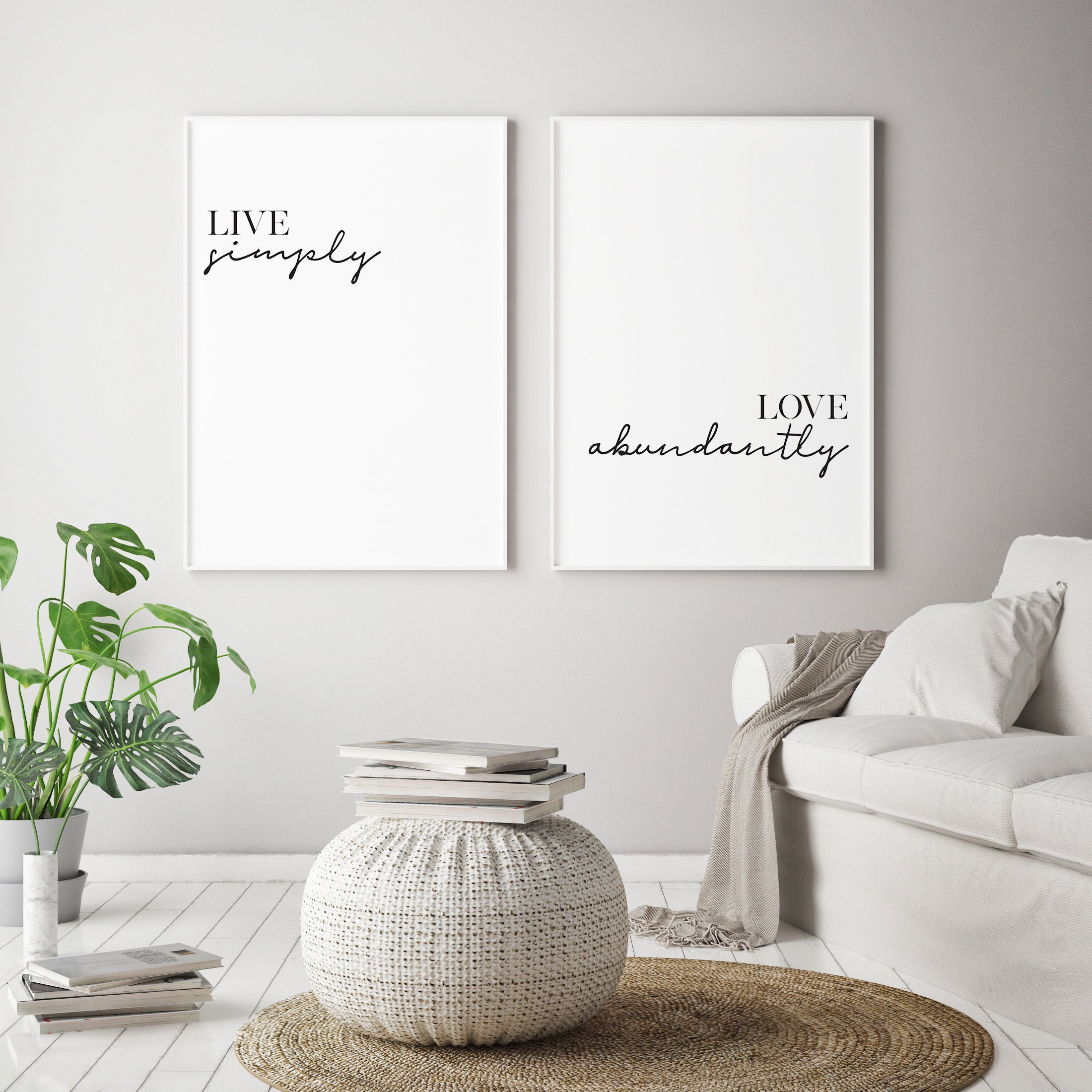 Motivational Wall Decor Inspirational Wall Art Live Simply - Etsy
