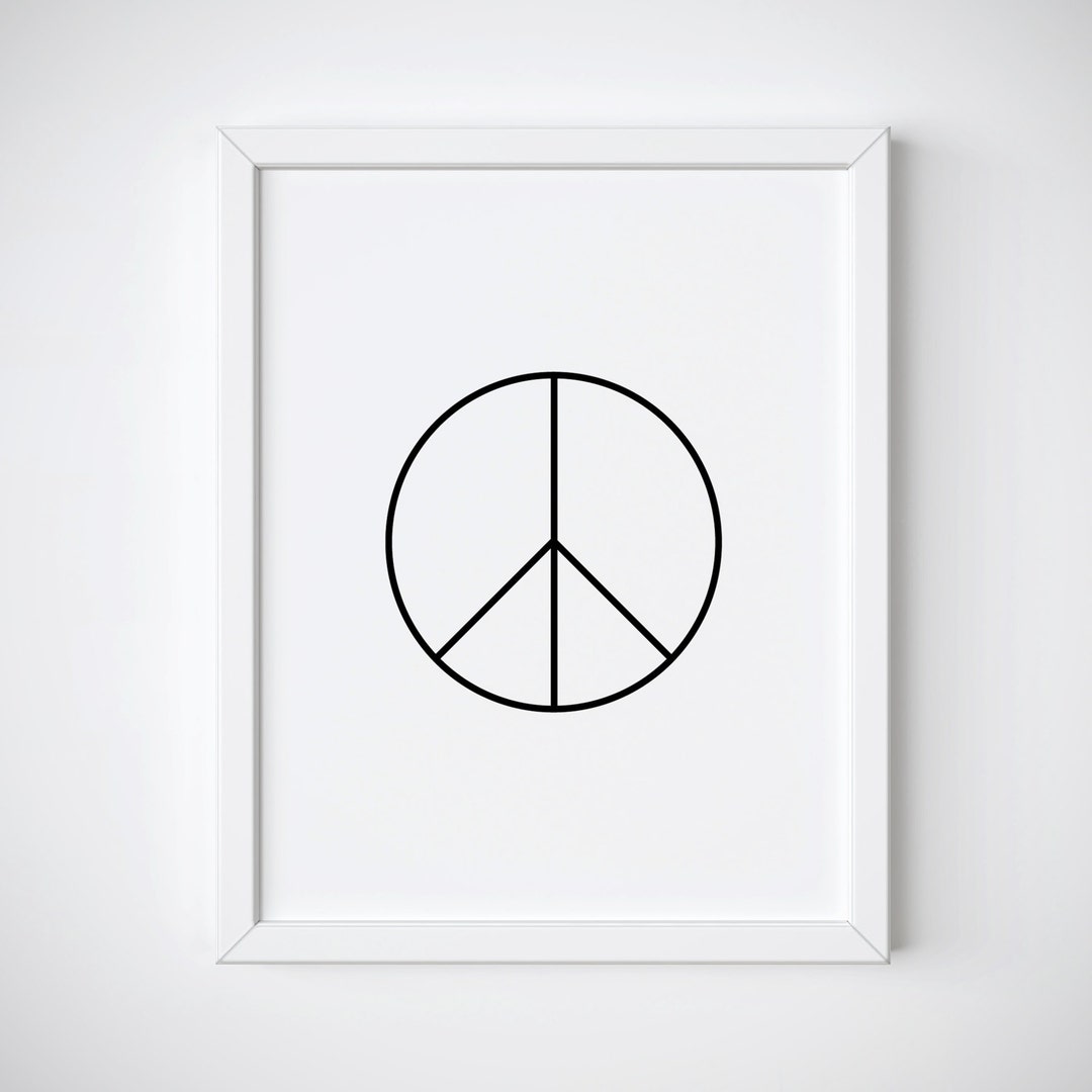 Peace Sign Print - Peace Poster - Motivational Print - Scandinavian ...