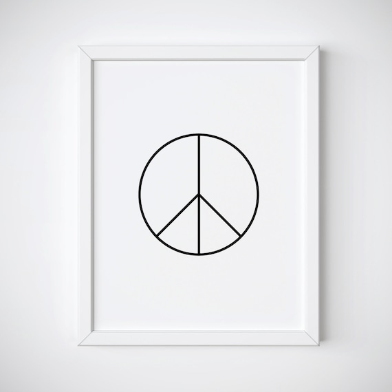 Peace Sign Print Peace Poster Motivational Print - Etsy