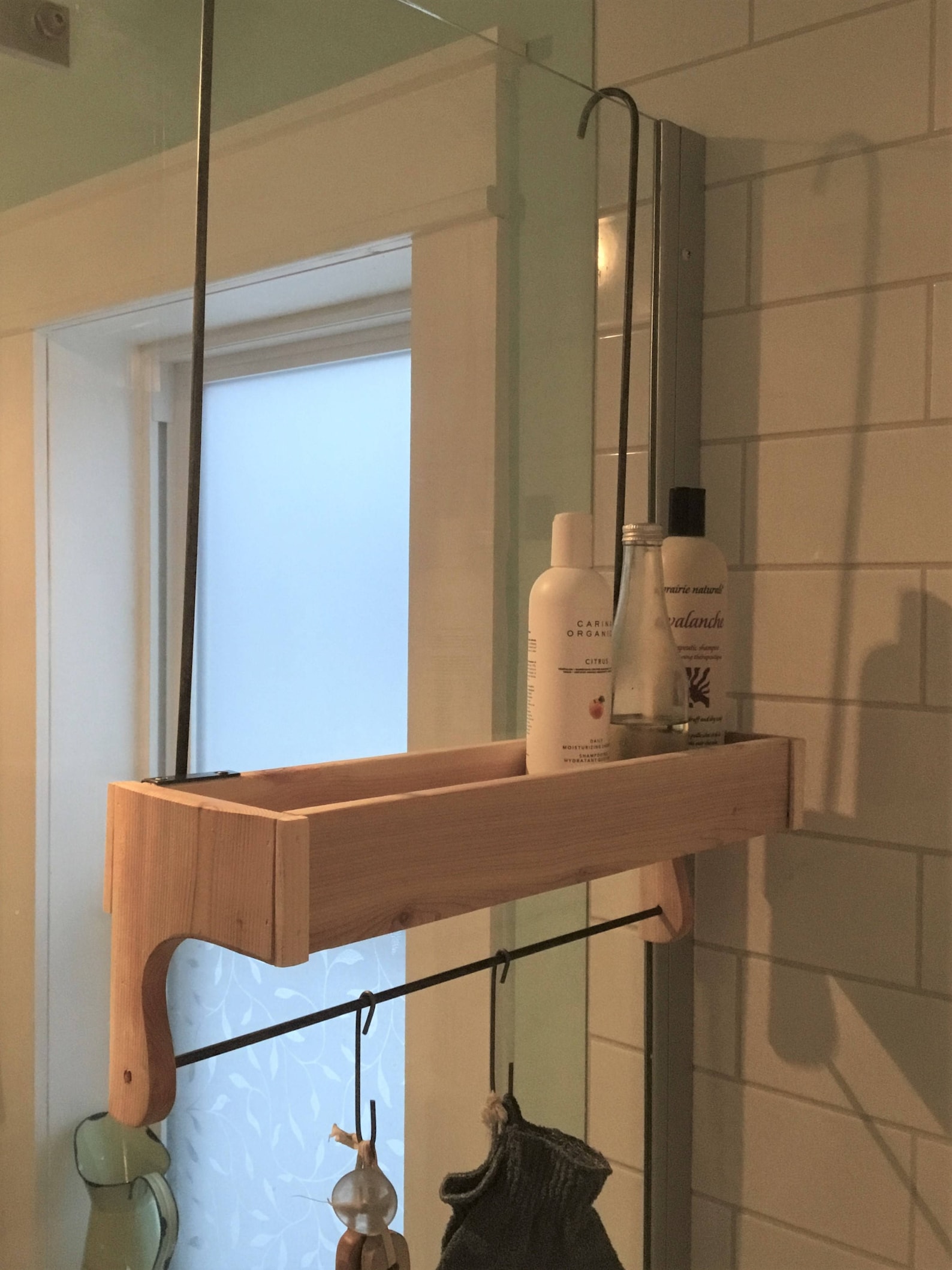 Cedar Wood Shower Caddy , Rustic Style Shower Storage - Etsy
