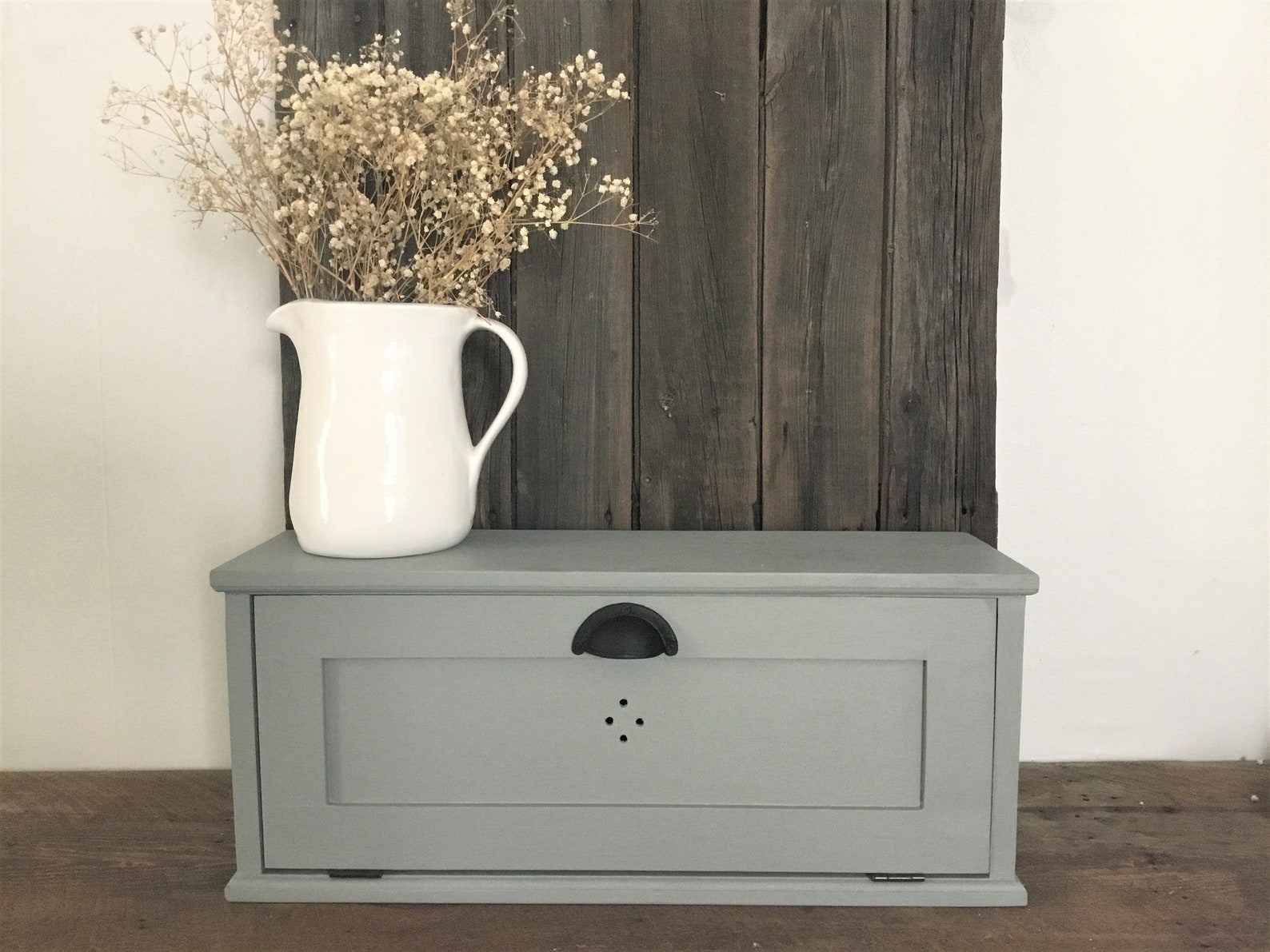 Wood Bread Box Shaker Style Chalk Paint Finish | Etsy