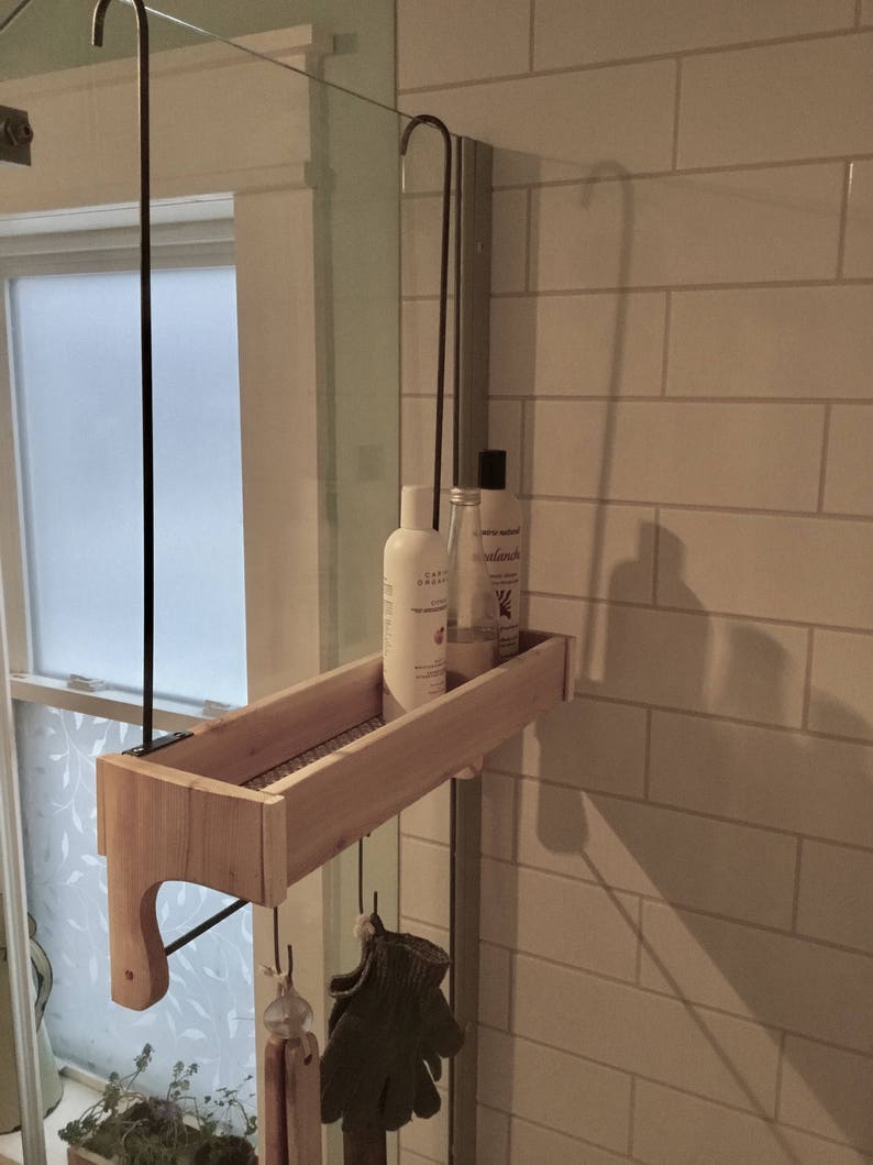 Cedar Wood Shower Caddy , Rustic Style Shower Storage - Etsy