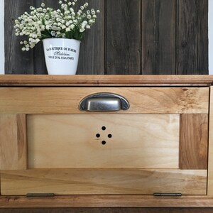 Cherry Wood Bread Box , Shaker Style , Natural Oil Finish - Etsy