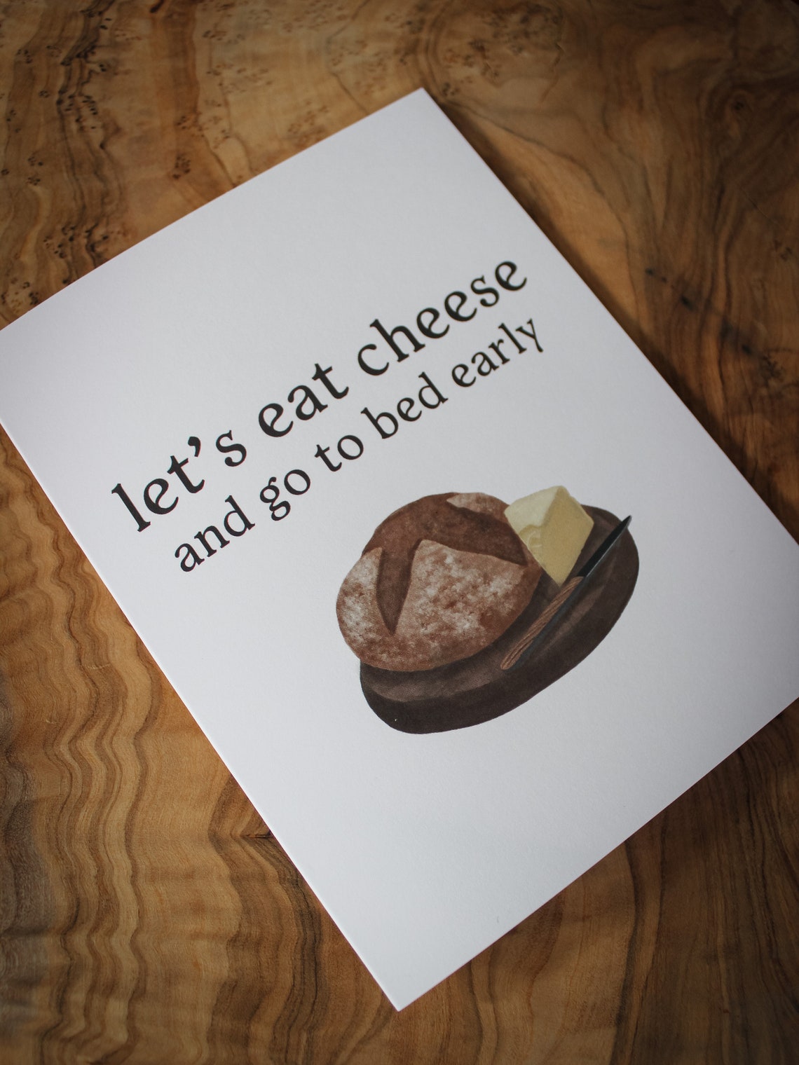 Let’s Eat Cheese Card for Spouse, Anniversary, Valentine’s Day ...