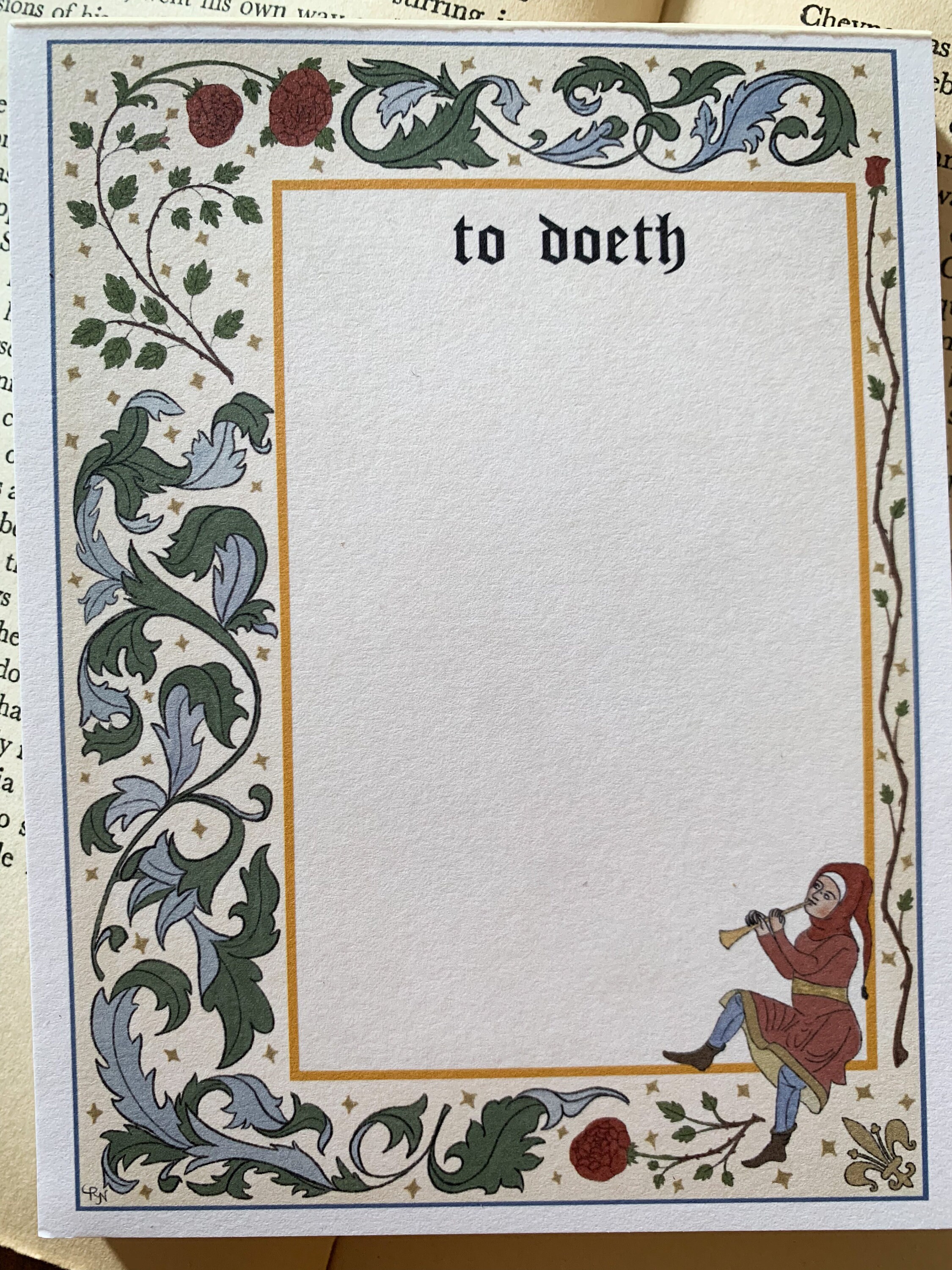 Medieval to Do List, Illuminated Manuscript Style Notepad, Funny Art ...