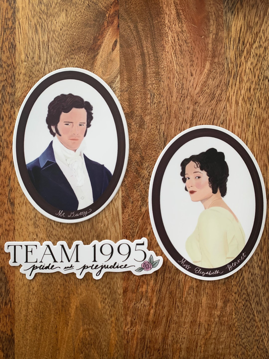 Bundle of Pride and Prejudice 1995 Stickers, Mr Darcy Elizabeth Bennet ...