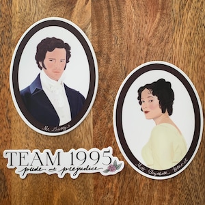 Bundle of Pride and Prejudice 1995 Stickers, Mr Darcy Elizabeth Bennet ...