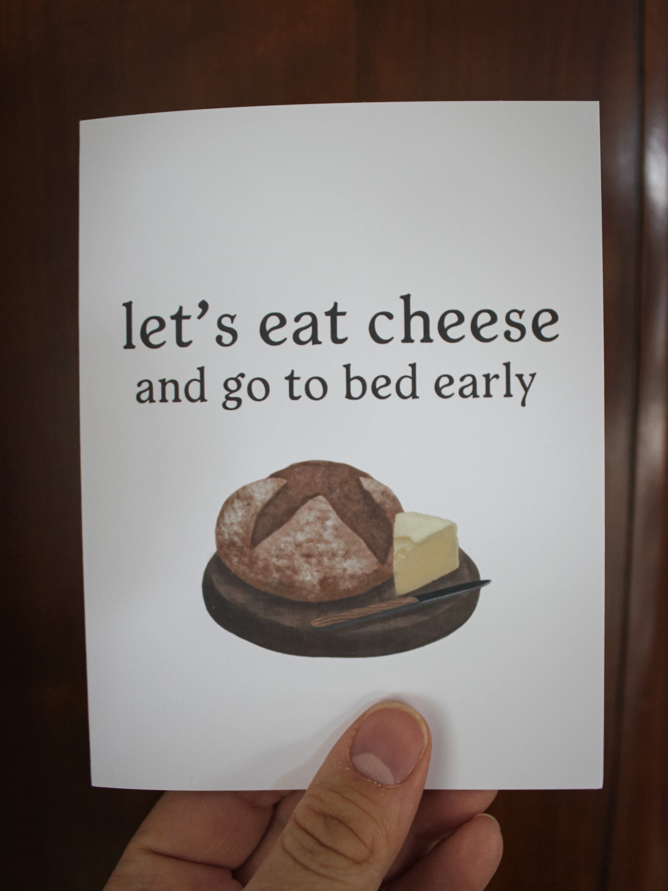 Lets Eat Cheese Card for Spouse, Anniversary, Valentines Day, Everyday Love Card, Card for ...