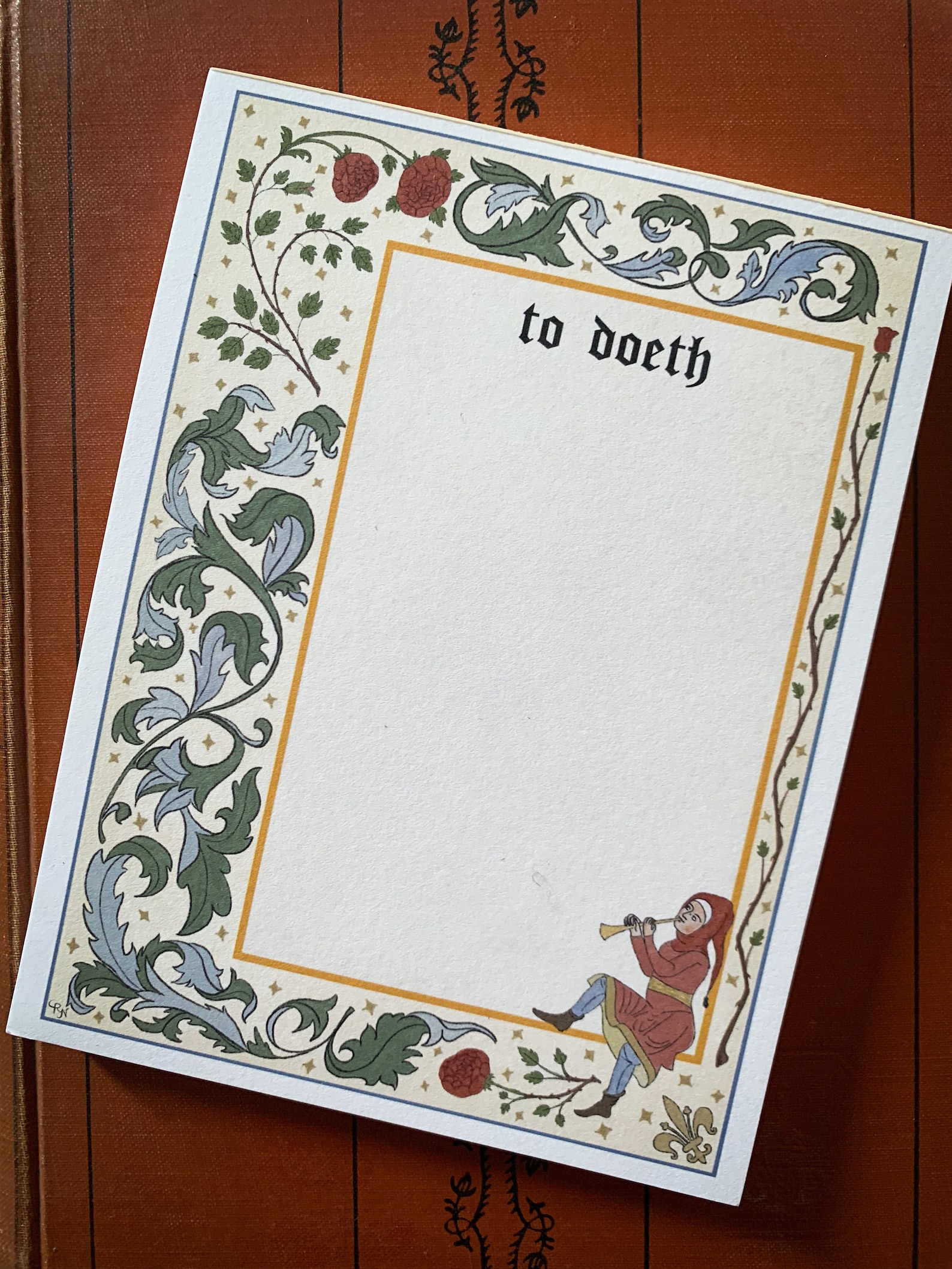 Medieval to Do List, Illuminated Manuscript Style Notepad, Funny Art ...