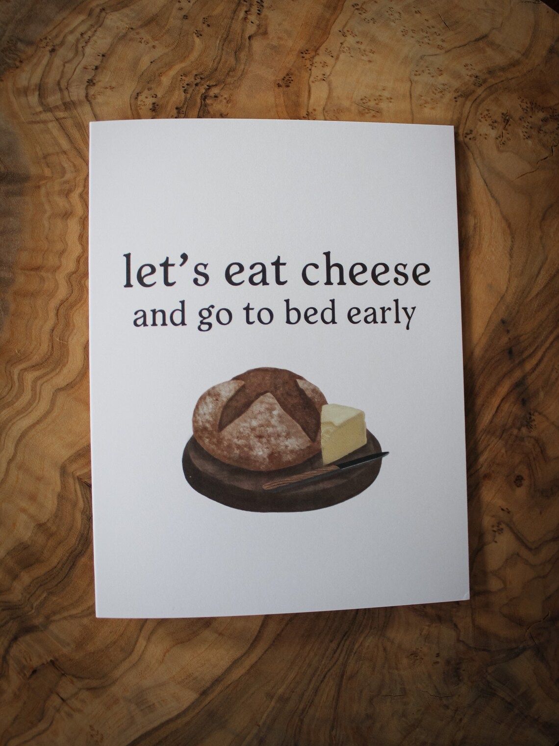 Let’s Eat Cheese Card for Spouse, Anniversary, Valentine’s Day, Everyday Love Card, Card for ...