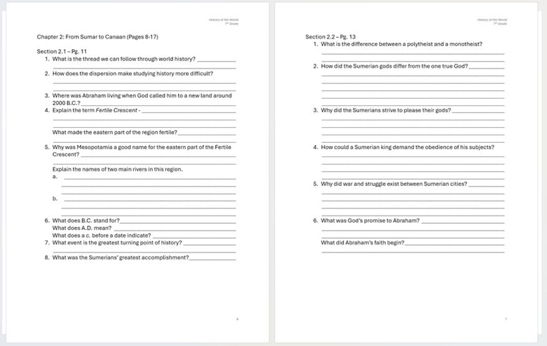 Abeka 7th Grade History of the World in Christian Perspective ...