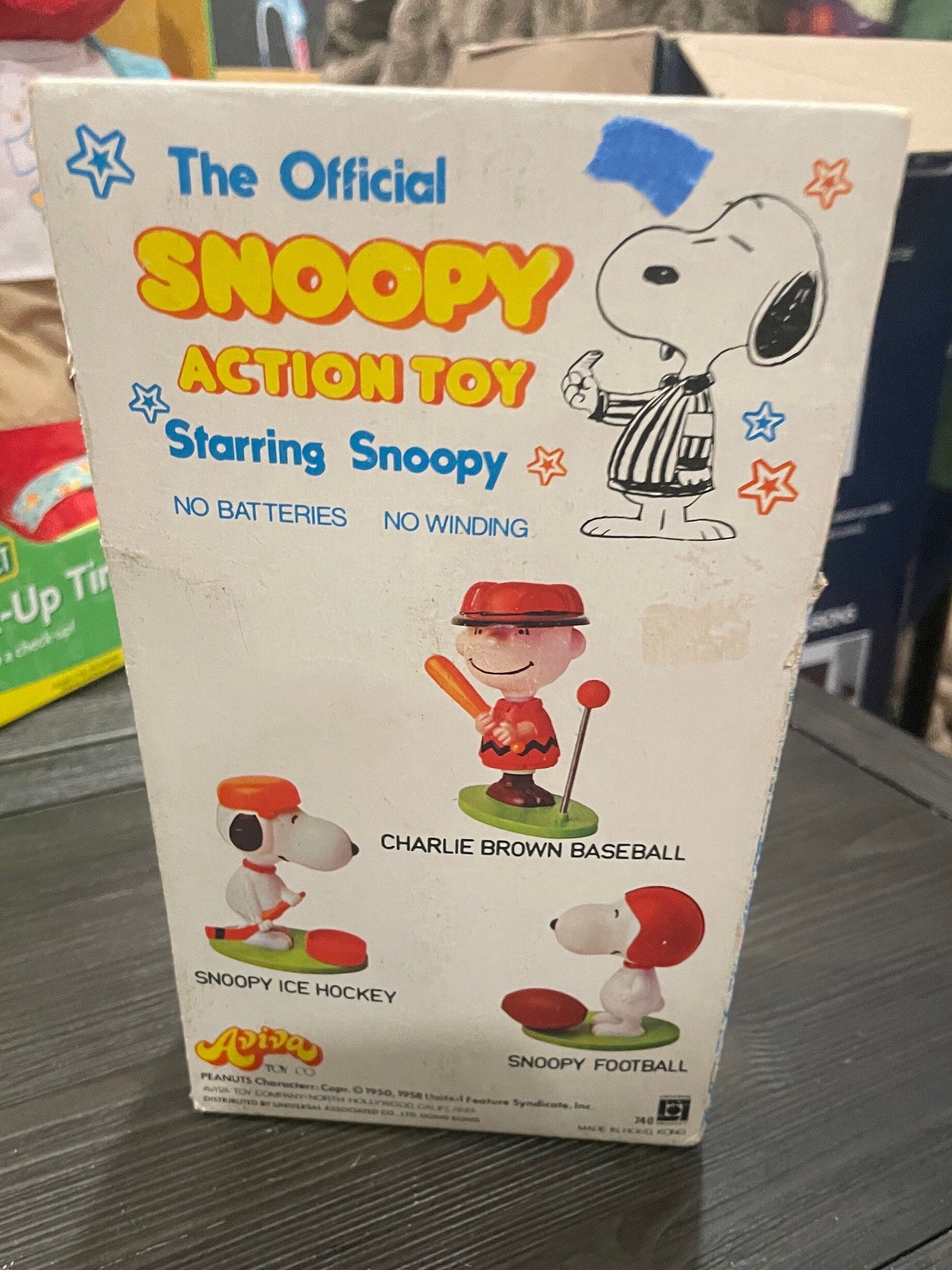 1958 New in Box Aviva Peanuts Snoopy Official Action Toy Ice Hockey ...