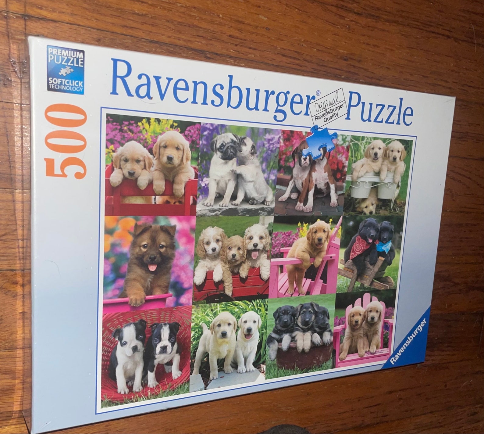 Factory Sealed Ravensburger Puppy Pals 500 Piece Puzzle 19 1/3" X 14 1/ ...
