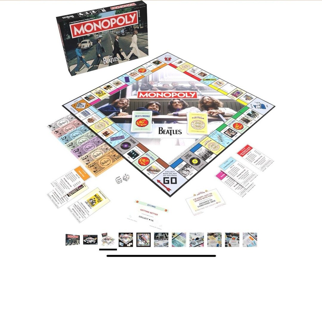 Monopoly the Beatles 2024 Collectible Ed. Game Based on Rock Band ...