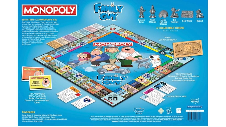 Monopoly: Family Guy Board Game Collector’s Edition 2024 Factory Sealed ...