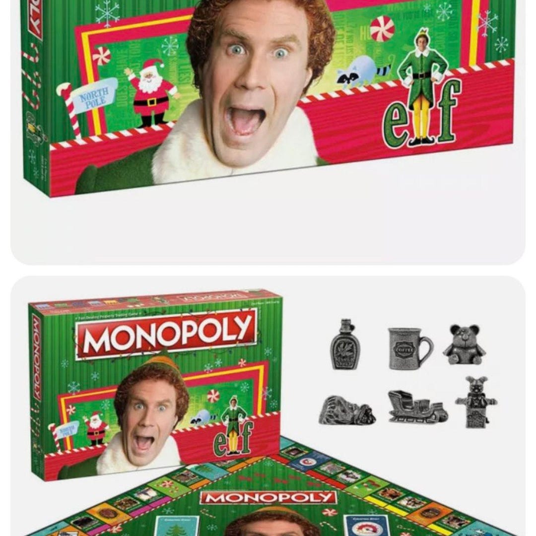 Factory Sealed Elf Monopoly Board Game - Etsy