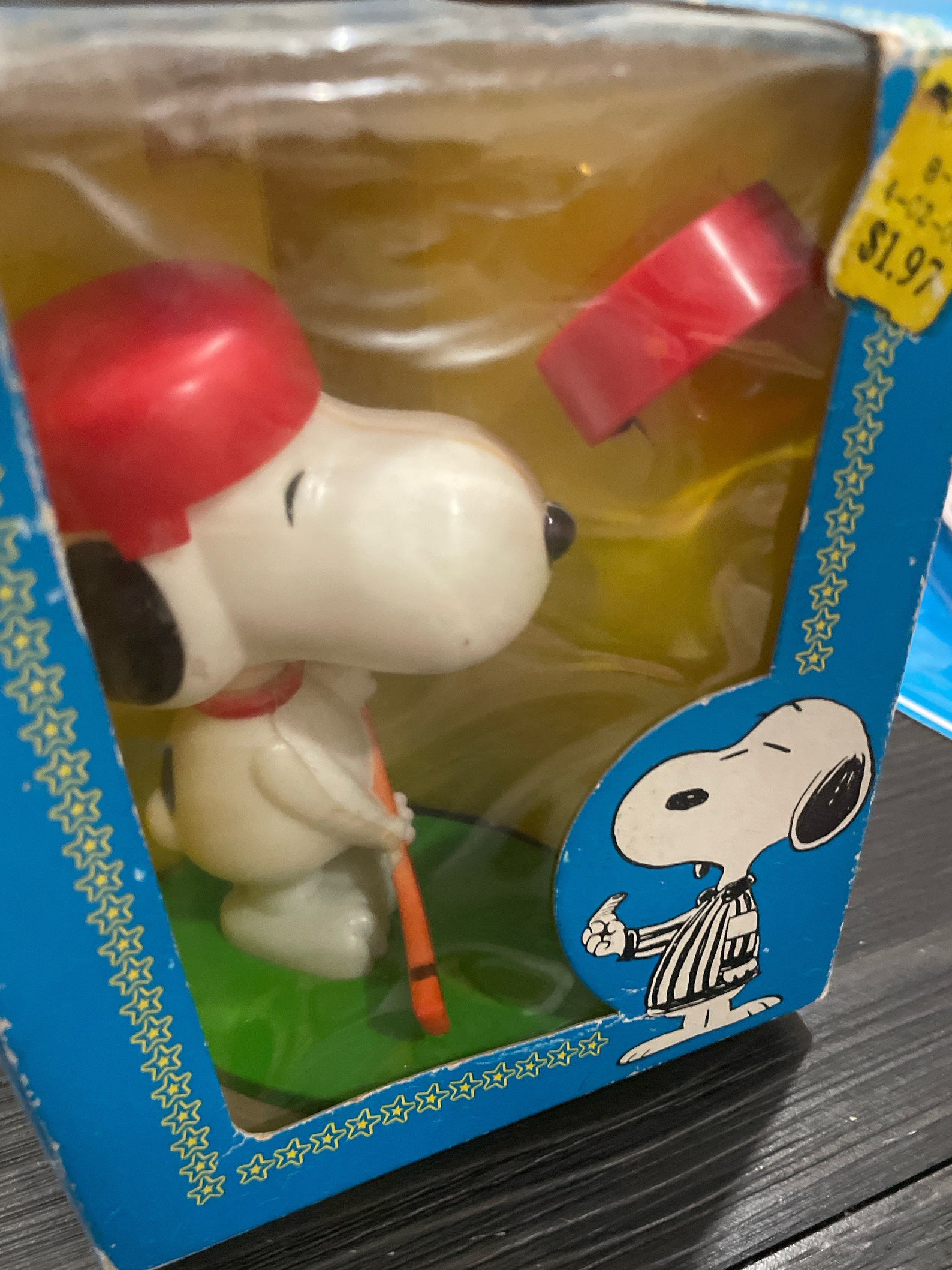1958 New in Box Aviva Peanuts Snoopy Official Action Toy Ice Hockey ...