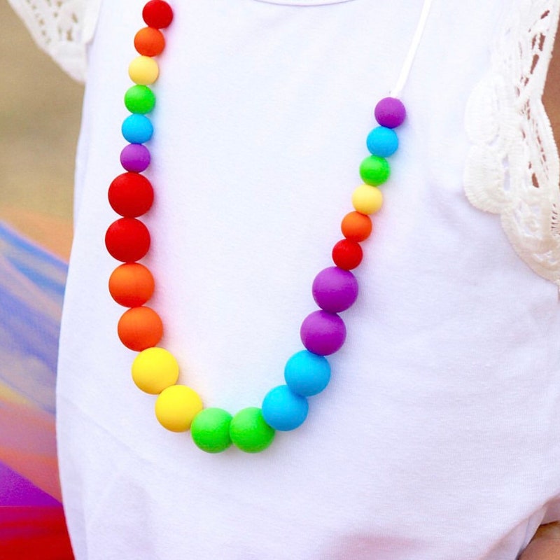 Rainbow Necklace - Etsy