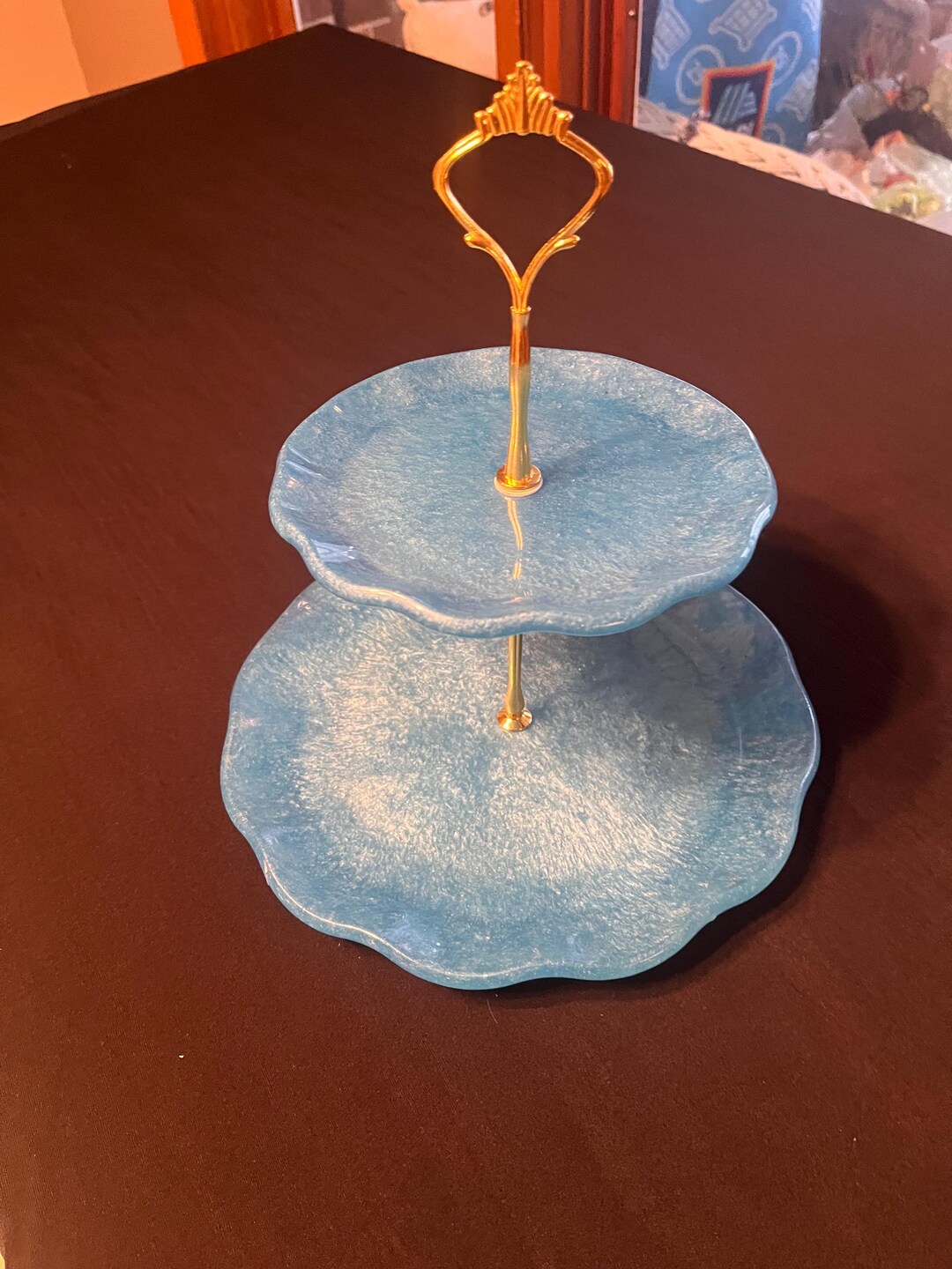 Epoxy 2 Tier Platter - Etsy