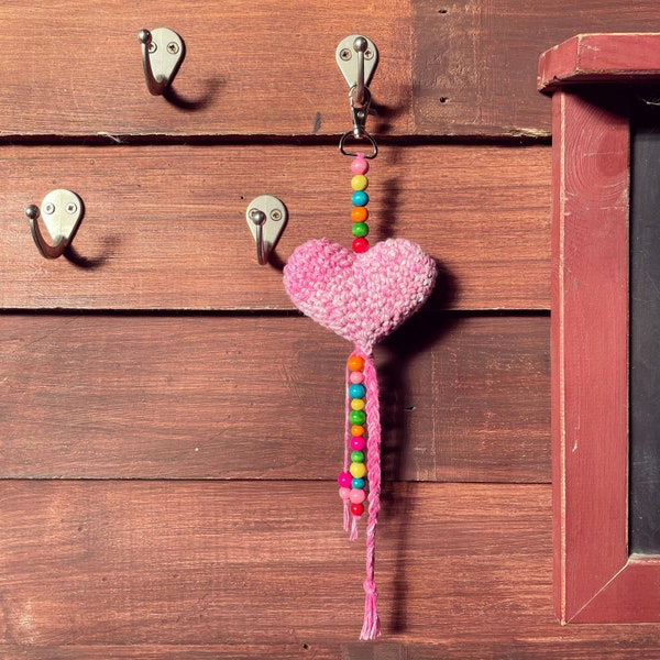 Crochet Heart Keychain Pattern - Etsy