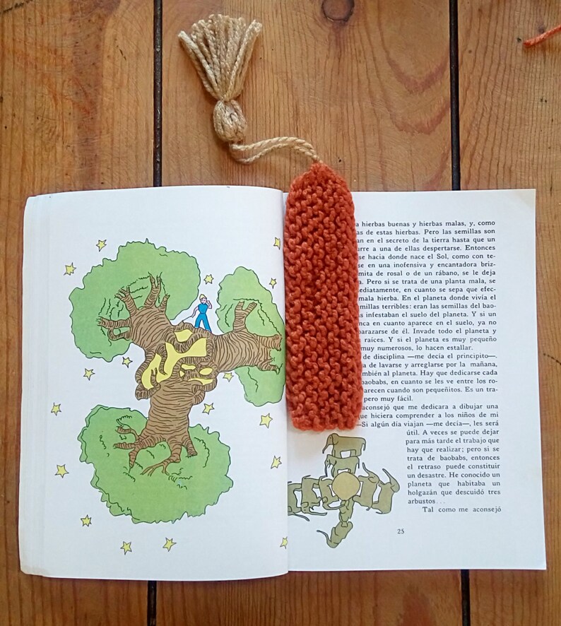 Knitted Bookmark Tutorial for Kids - Etsy