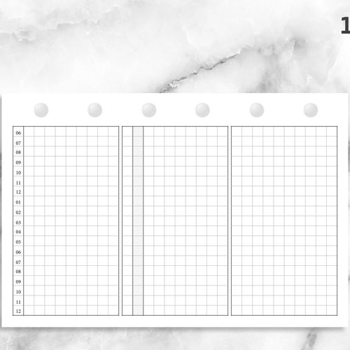 PRINTED 143: Horizontal Daily Timed Schedule W/ Tasks and - Etsy