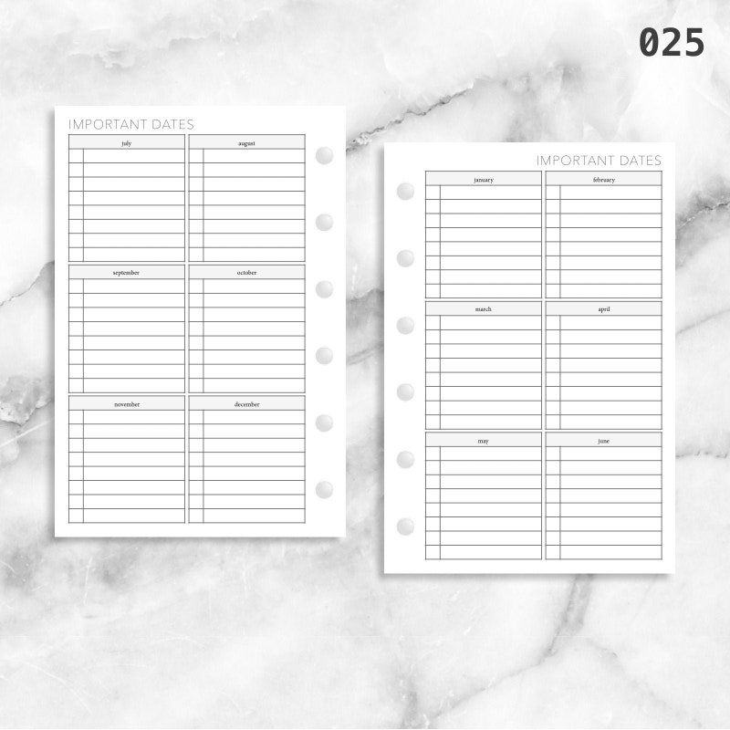 A5 Planner Inserts - Etsy