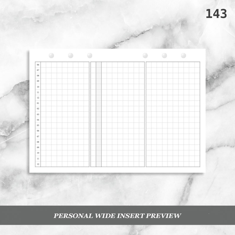 PRINTED 143: Horizontal Daily Timed Schedule W/ Tasks and Notes Column ...
