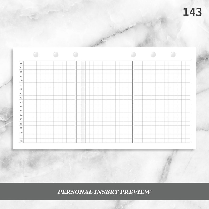 PRINTED 143: Horizontal Daily Timed Schedule W/ Tasks and - Etsy