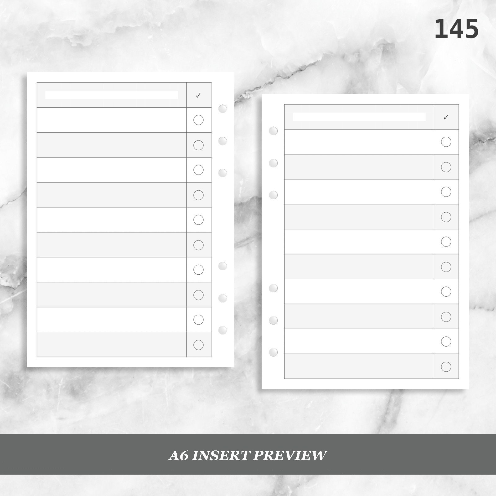 PRINTED 145: Large Checklist CHOOSE SIZE - Etsy