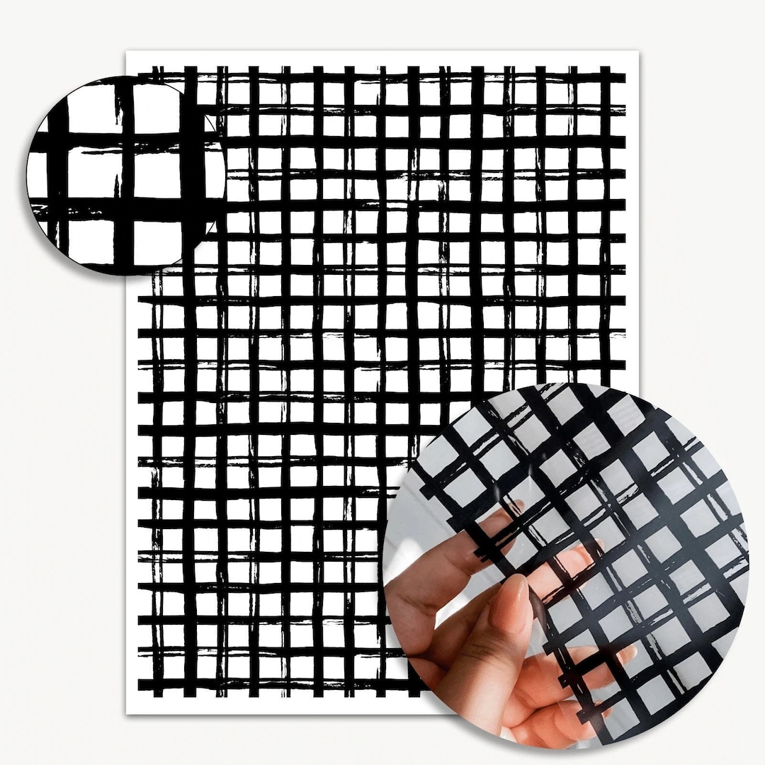 CHUNKY GRID ACETATE Planner Dashboard Transparent Vellum Scrapbooking ...