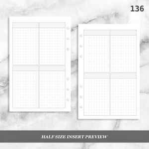 PRINTED 136: Four Vertical Grid Boxes CHOOSE SIZE - Etsy