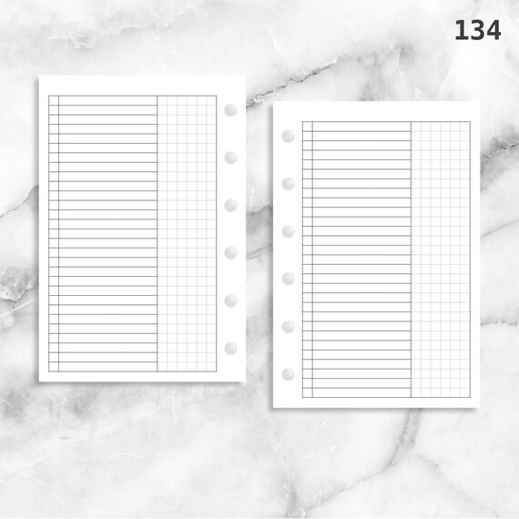 PRINTED 134: Running Task List W/ Grid Notes Column CHOOSE | Etsy