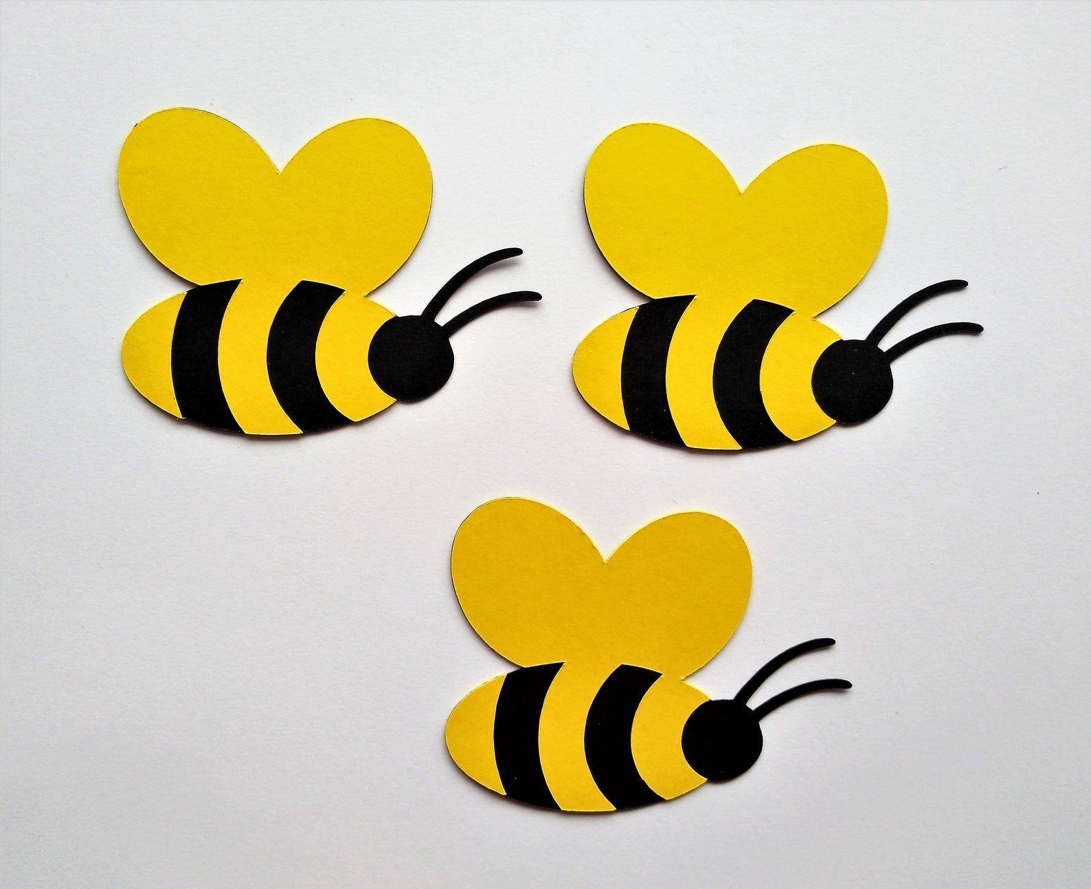 Bumble Bee Cutout Die Cut Bee Set of 6 | Etsy