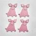 Piglet Die Cut, Pig Cutout, Paper Pig Set of 4 - Etsy