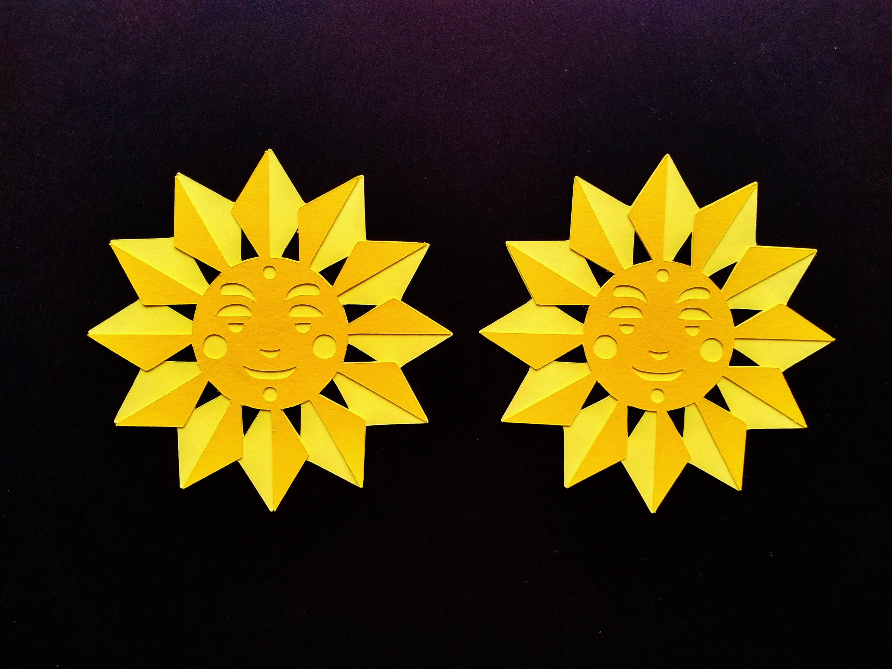 Sun Cutout Sun Die Cut Sun in Splendor Set of 6 | Etsy UK