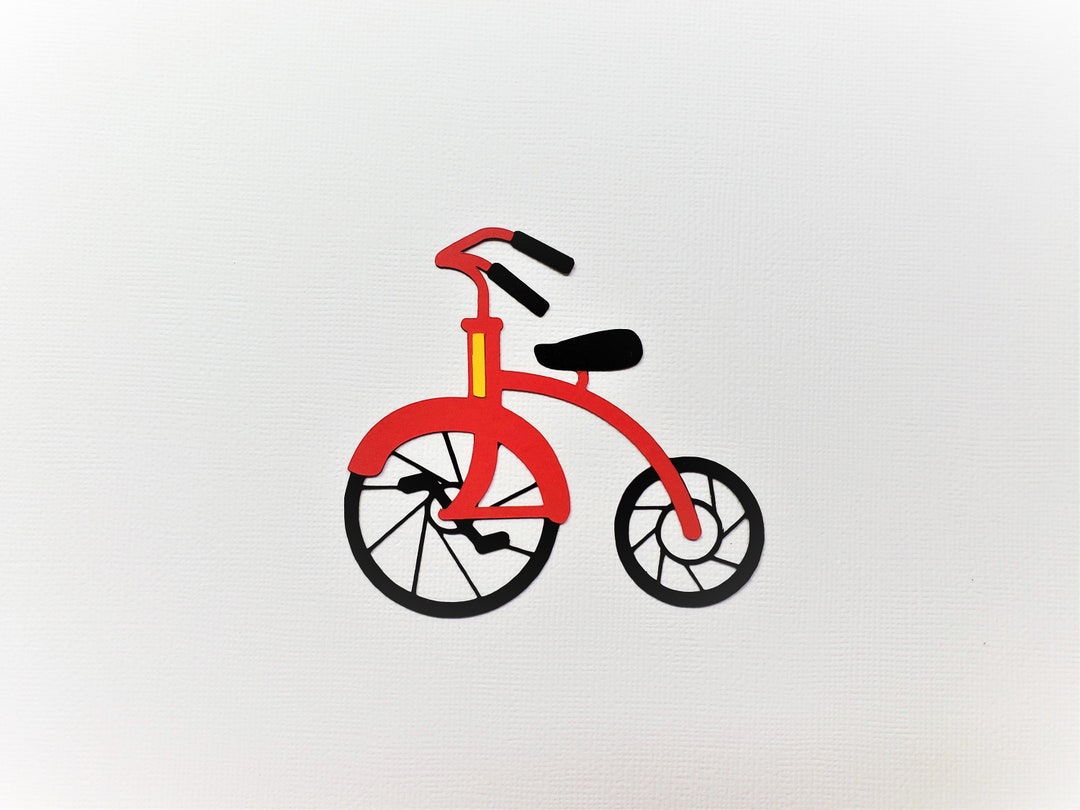 Paper Tricycle, Red Tricycle, Kid's Bike - Set of 4 - Etsy