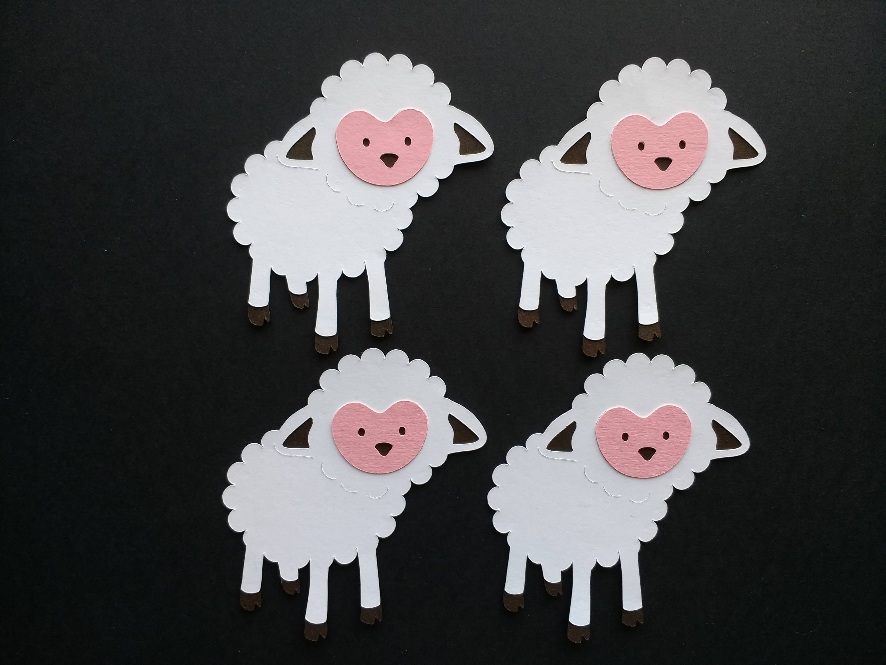 Paper Lamb, Lamb Die Cuts - Set of 4 - Etsy