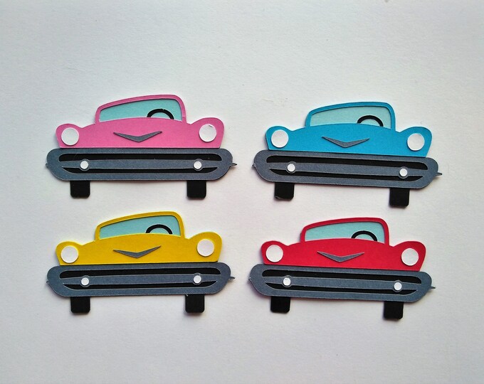 Classic Car Decoration, Vintage Car Die Cut - Set of 4 - Etsy