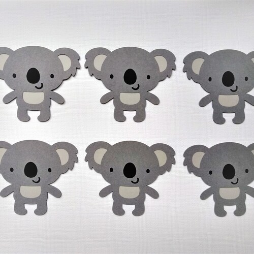Koala Cake Topper Australian Animal Party Printables Aussie | Etsy