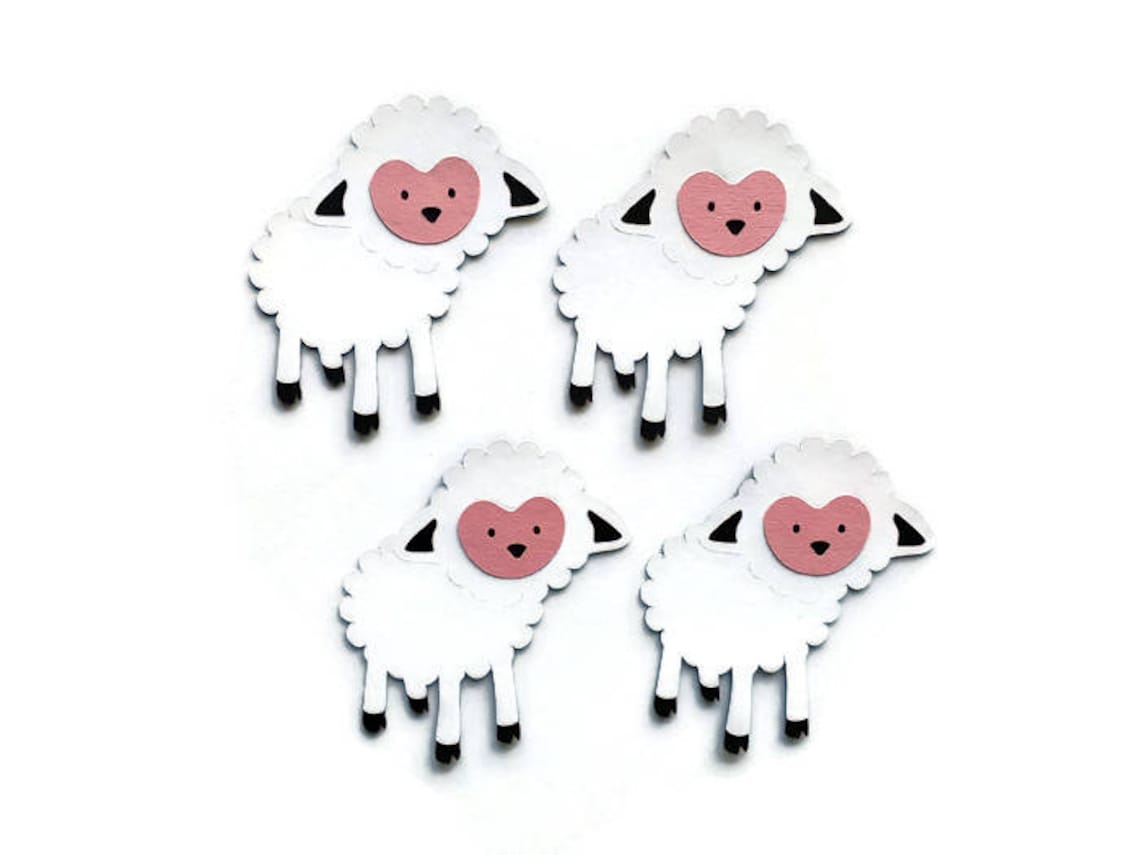 Paper Lamb, Lamb Die Cuts - Set of 4 - Etsy