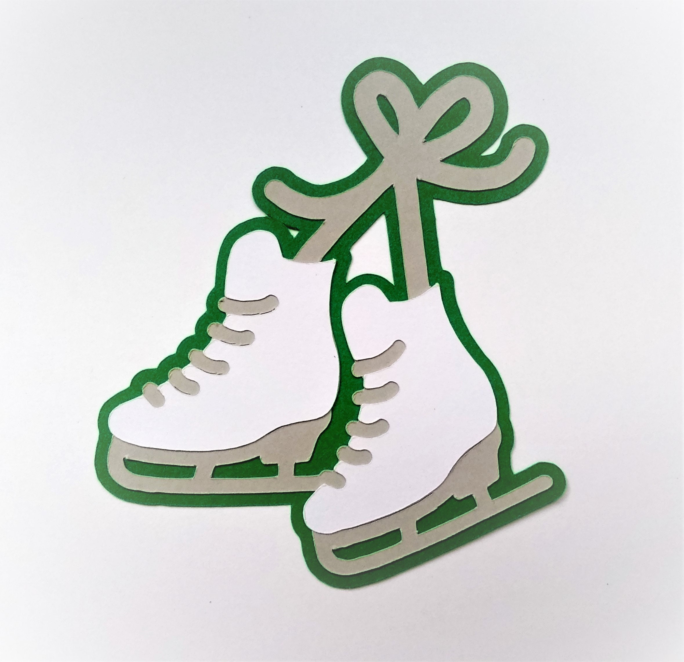 Paper Ice Skates Skate Die Cuts Winter Decoration Pkg of 3 - Etsy