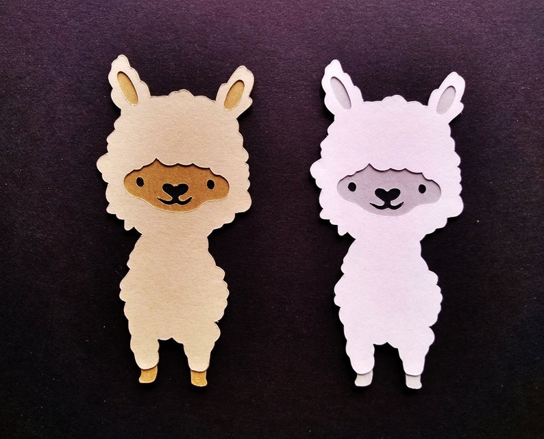Llama Die Cut Llama Cutout Alpaca Decoration Set of 4 | Etsy