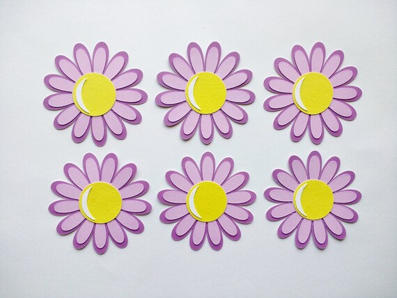 Daisy Die Cuts Paper Daisies Flower Cutouts Set of 6 | Etsy