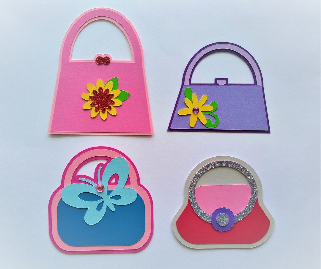 Die Cut Purses, Paper Handbags, Purse Decorations - Set of 4 - Etsy